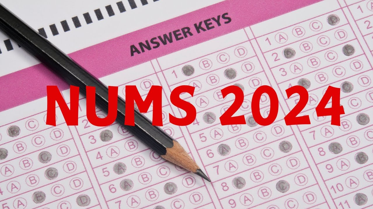 NUMS 2024 ANSWER Key | 01-09-2024 - YouTube