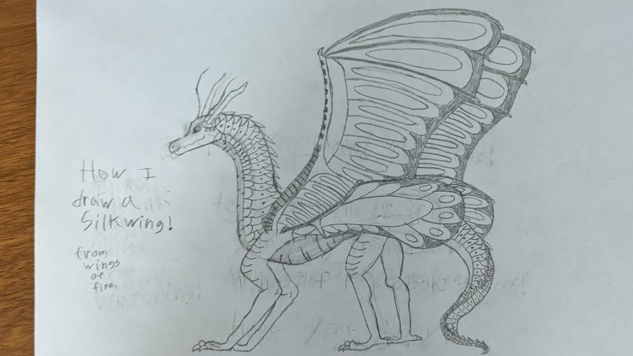 Wings of fire Silkwing dragon, speedpaint! - YouTube