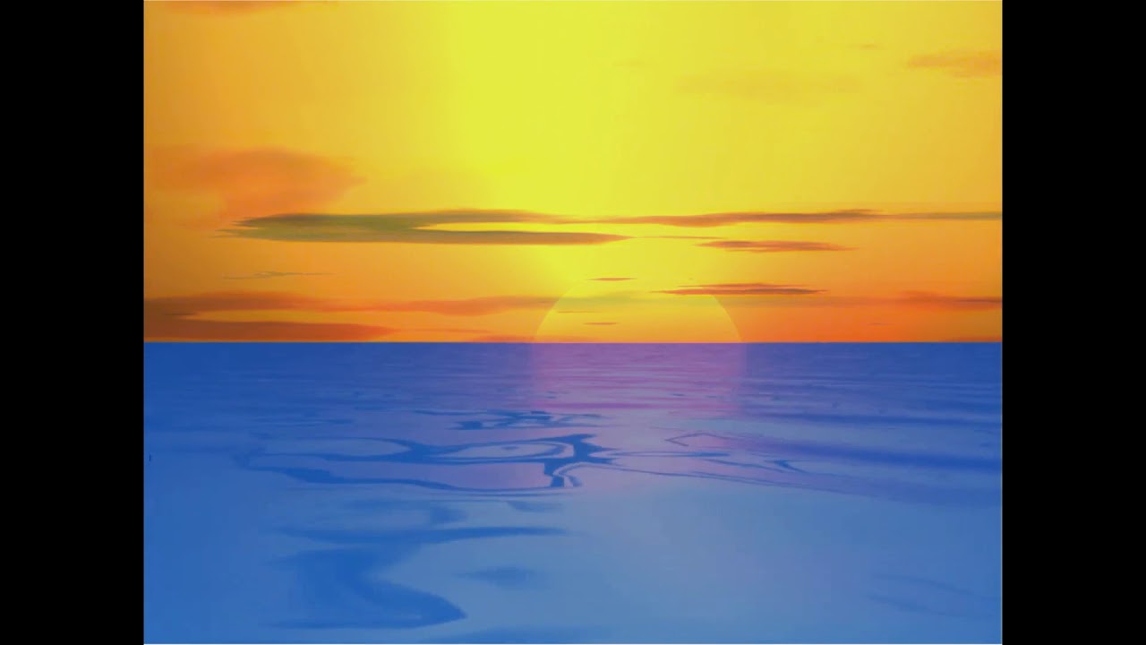 3D Ocean Sunset Screensaver (2004) - YouTube