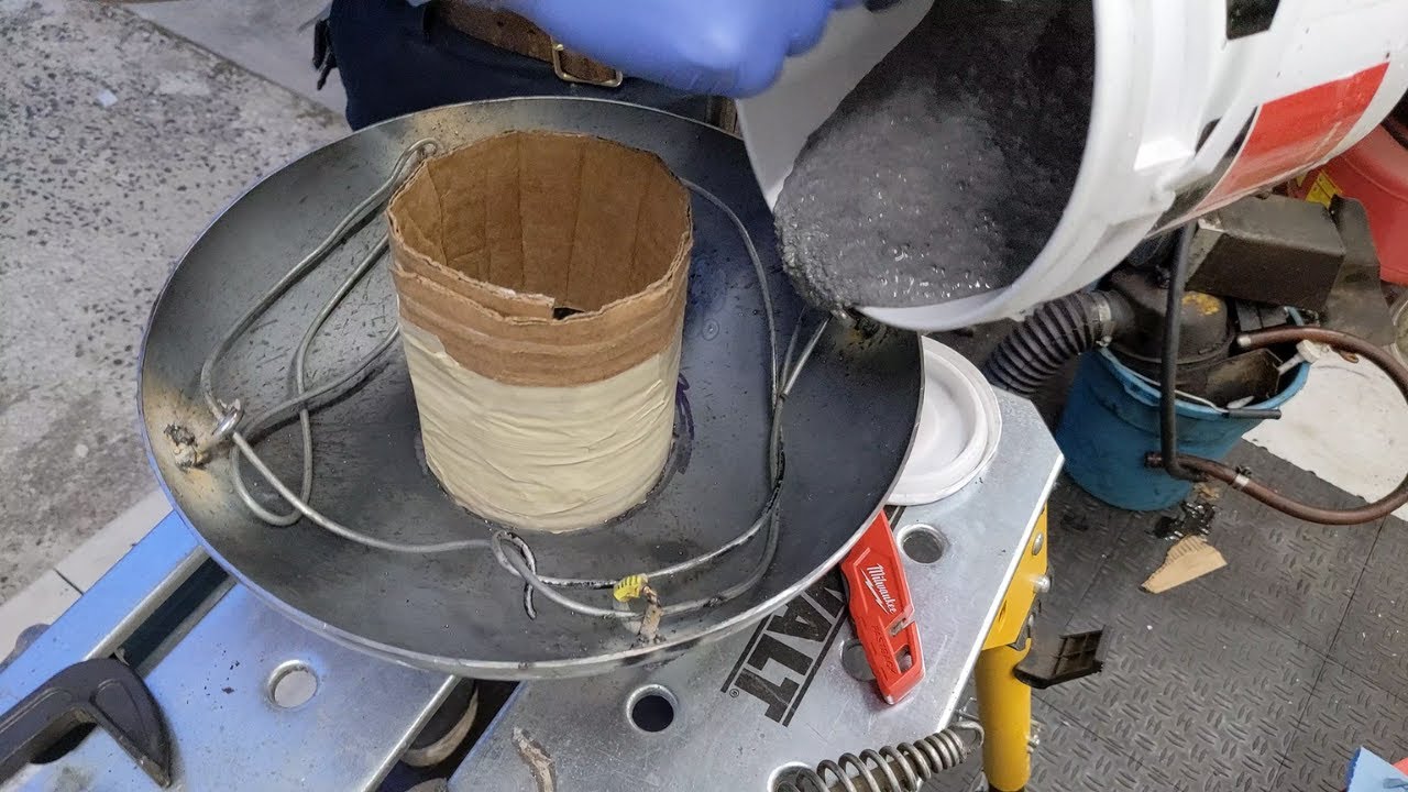 Pouring Refractory for a Foundry Lid - YouTube