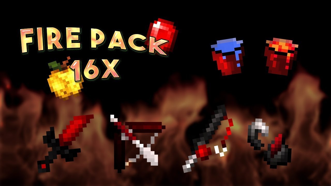 Minecraft PVP Texture Pack Fire Pack 16x - YouTube