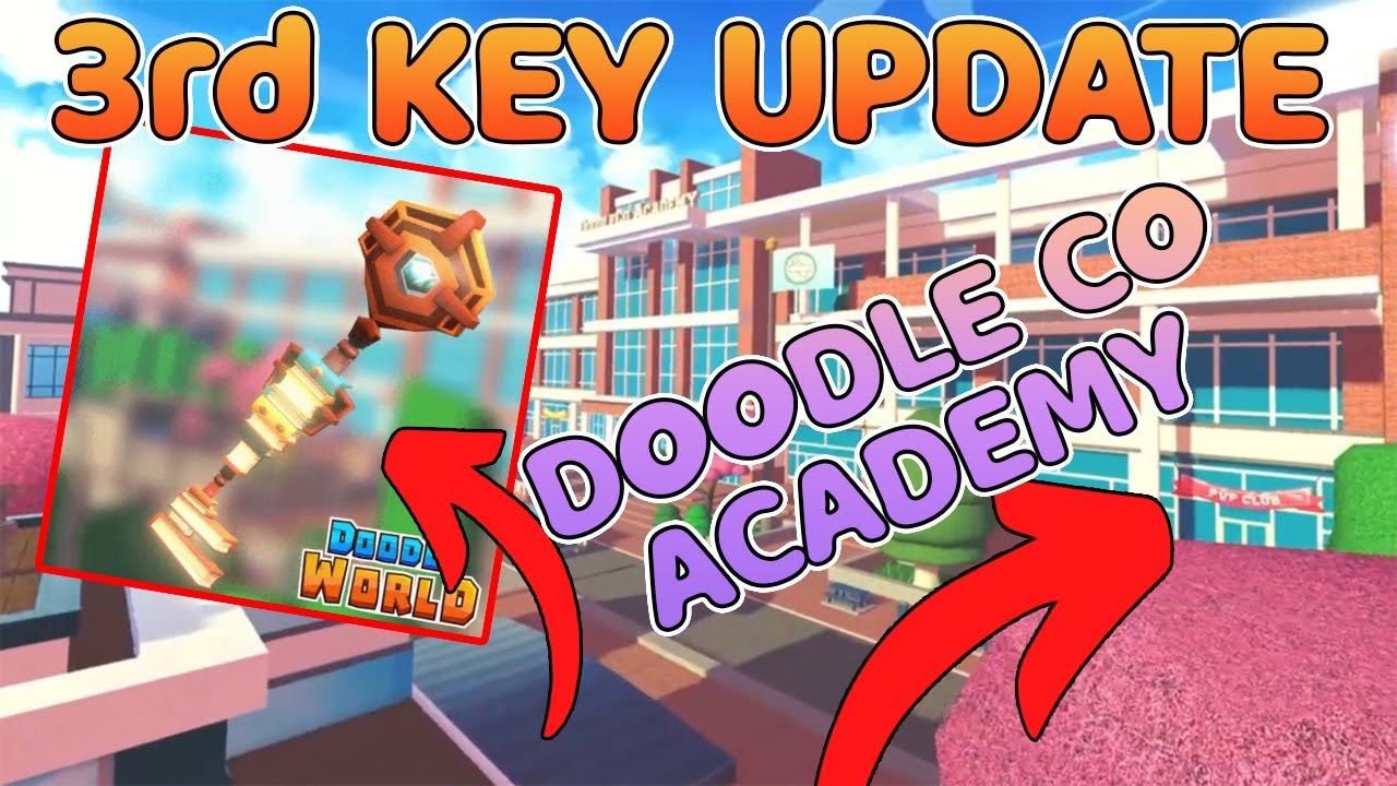3rd KEY UPDATE AND DOODLE CO ACADEMY IN DOODLE WORLD - ROBLOX - YouTube