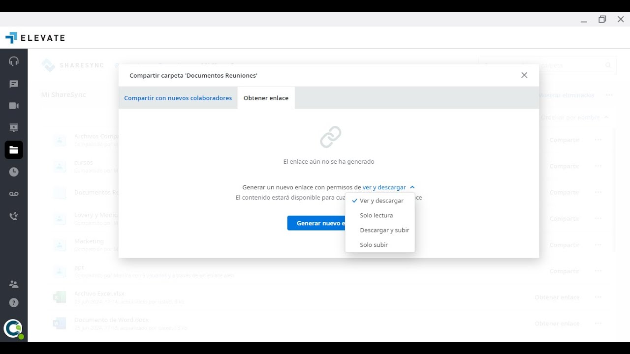 Cómo Usar la Sección "Archivos/ShareSync" en Elevate: Guardar ...