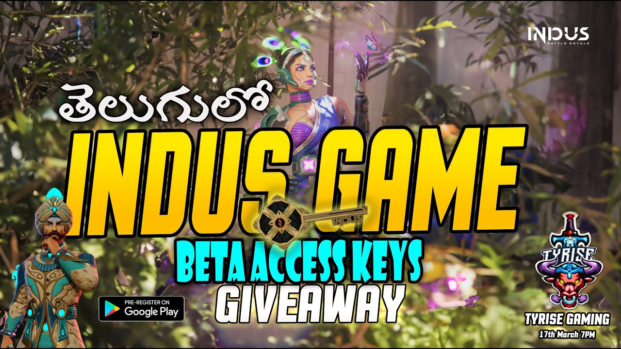 INDUS BETA KEYS GIVEAWAY || INDUS BATTLE ROAYALE AND BGMI || TYRISE GAMING YT - YouTube