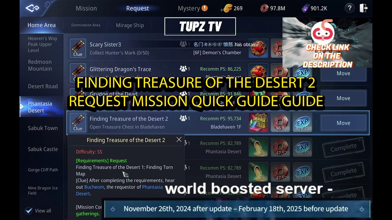 MIR 4 - FINDING TREASURE OF THE DESERT 2 | REQUEST MISSION QUICK GUIDE - YouTube