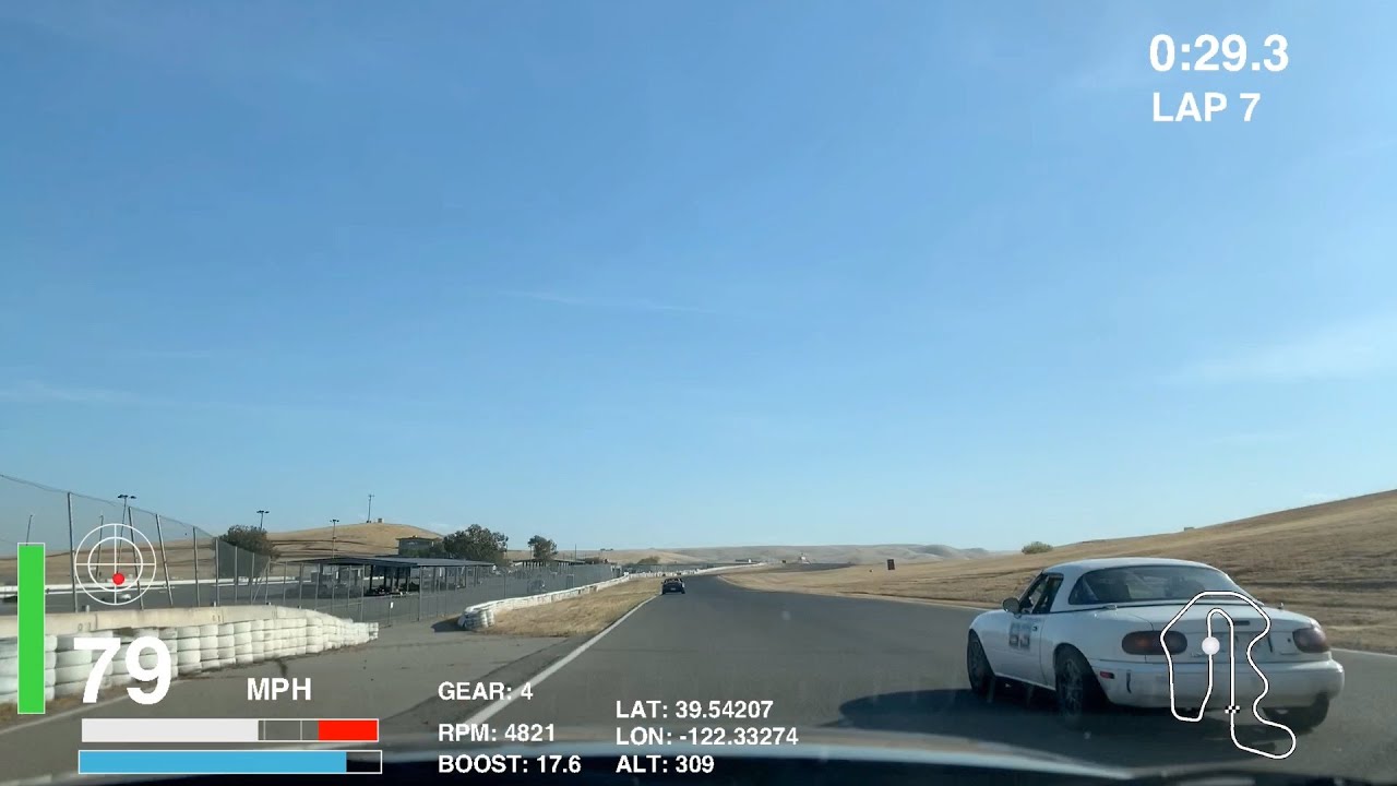 2013 Mazdaspeed 3 at Thunderhill East (3-mile) running clockwise ...