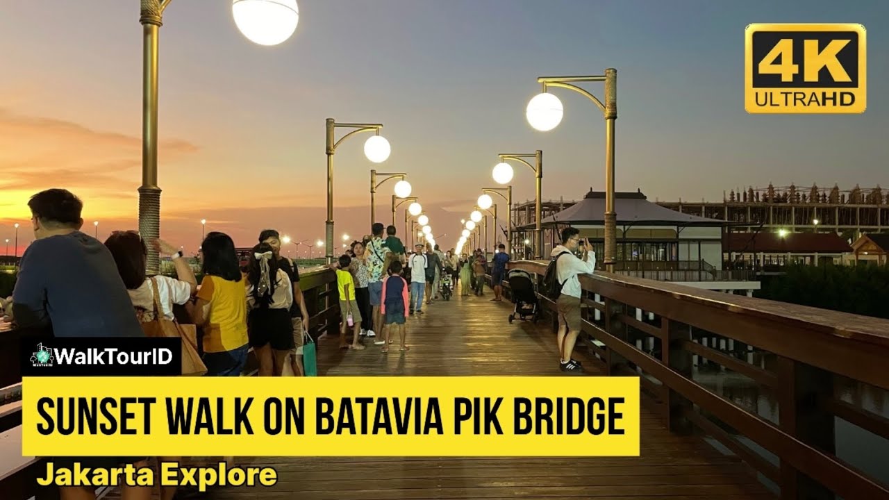 4K/60FPS | Sunset Walk on Batavia PIK Bridge | Jakarta Explore - YouTube