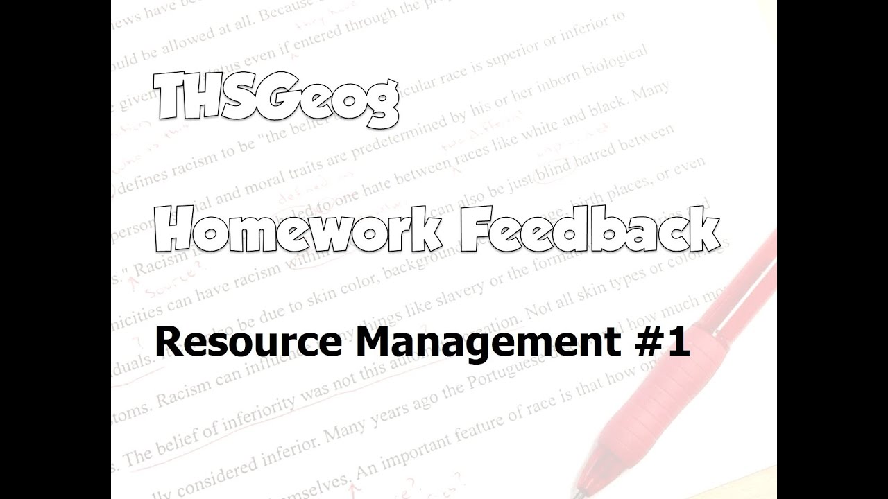 GCSE CAT Feedback - Resource Management 1 - YouTube