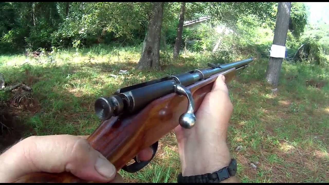 Shooting A Stevens Model 66-B .22 Bolt Action Buckhorn - YouTube