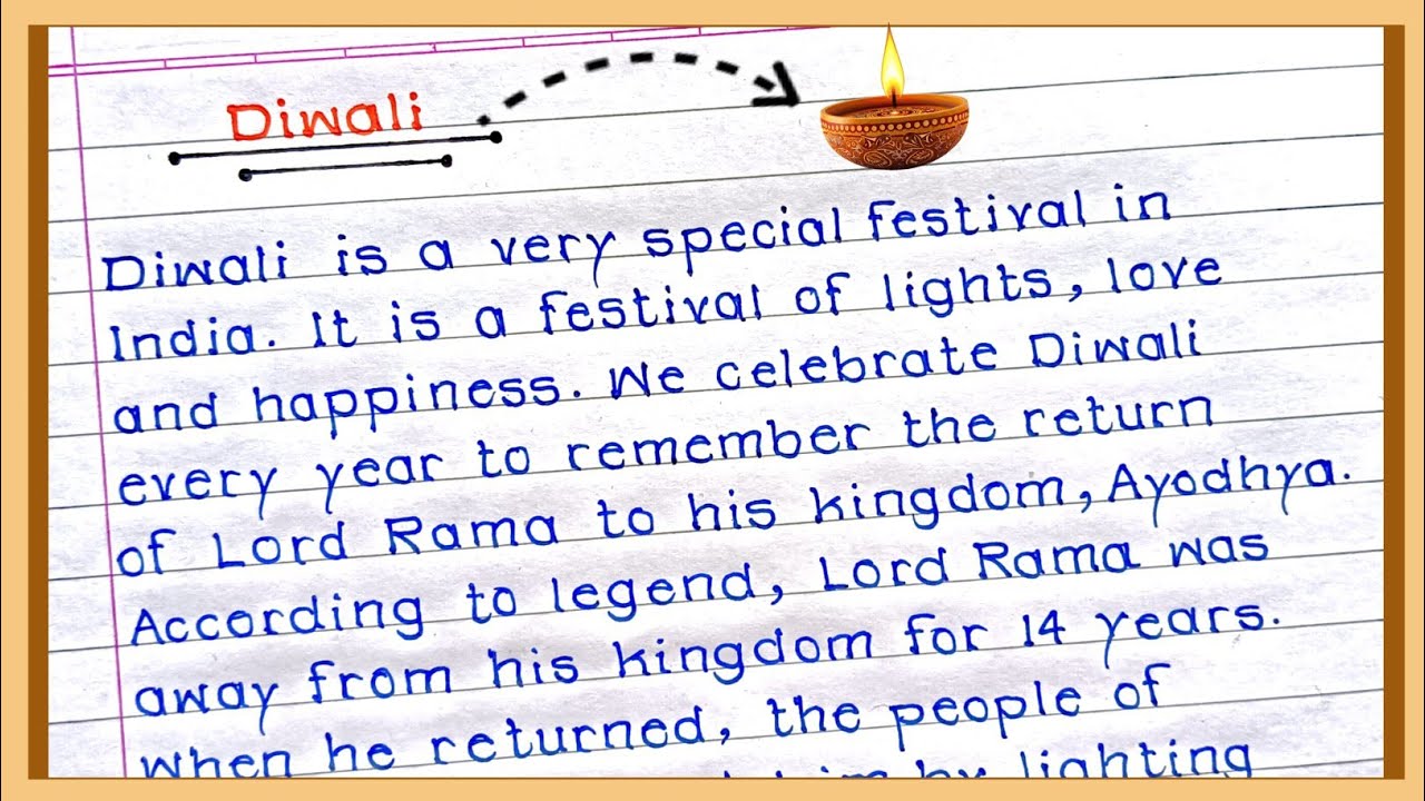Write an essay on Diwali in english|| Essay on diwali in english for ...