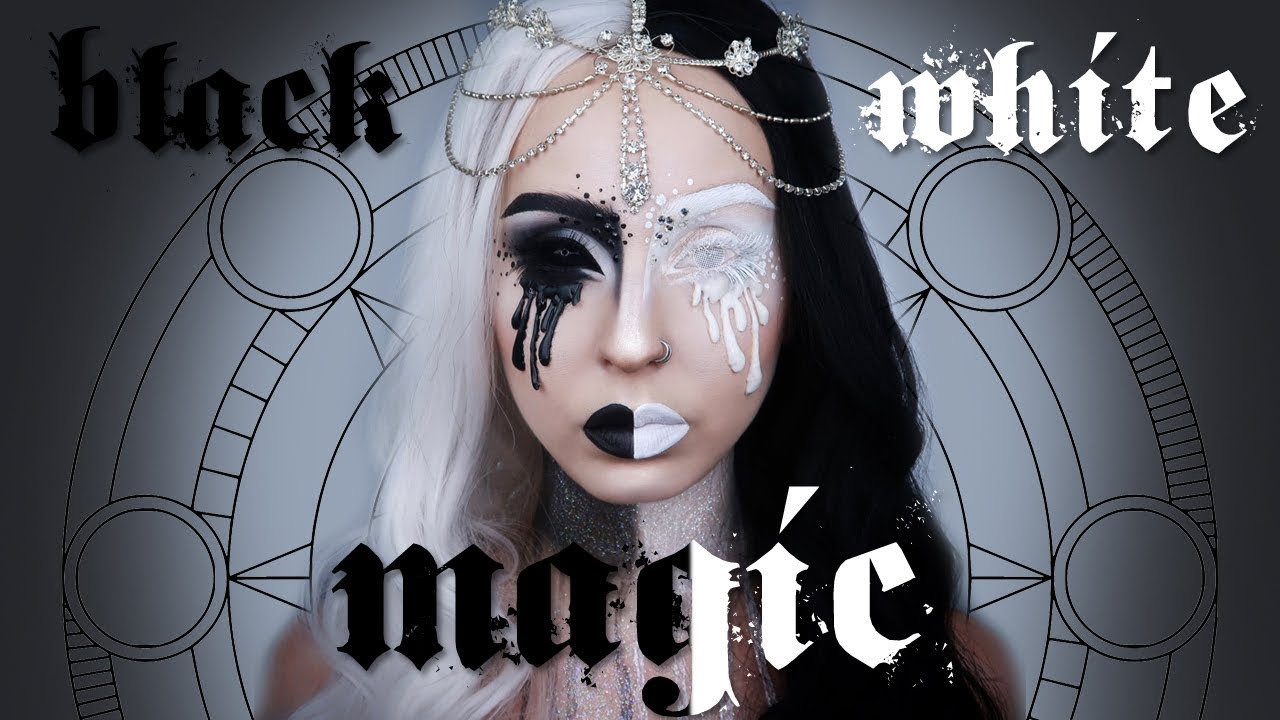 Magie Noire vs Magie Blanche | Maquillage Halloween - YouTube