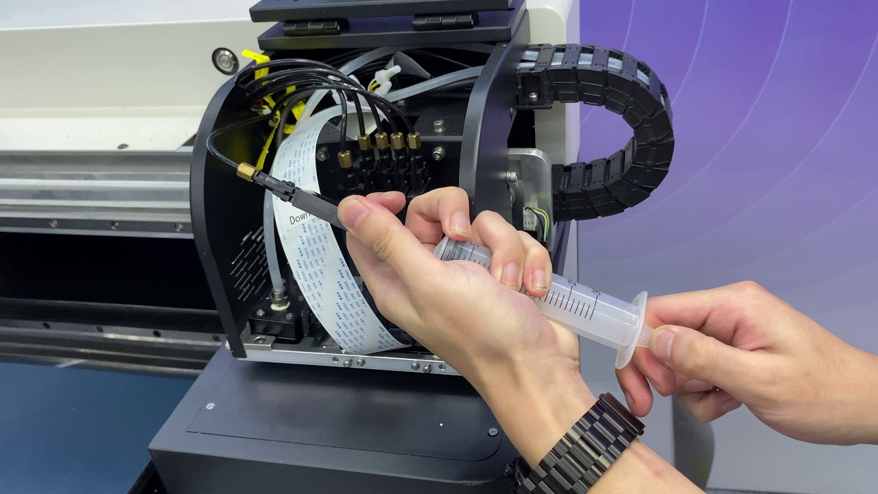 1.7 fill ink to damper manually - YouTube