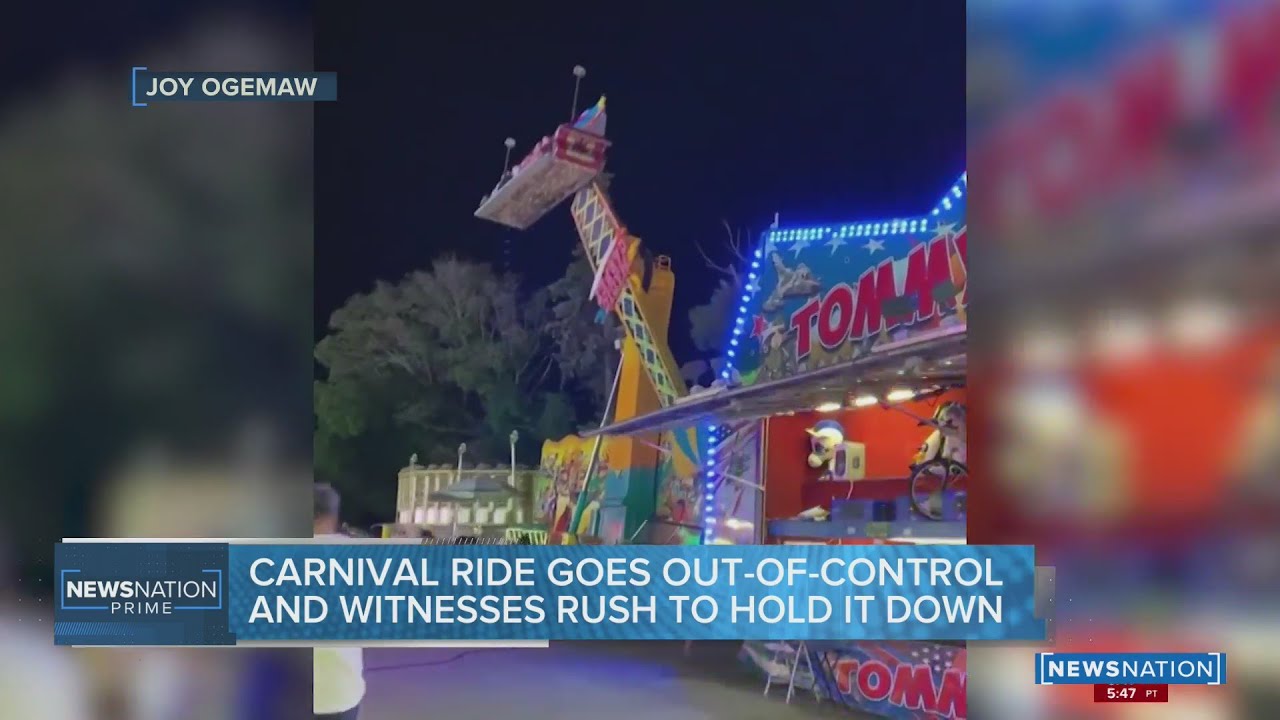 Carnival ride goes out-of-control and witnesses rush to hold it down ...