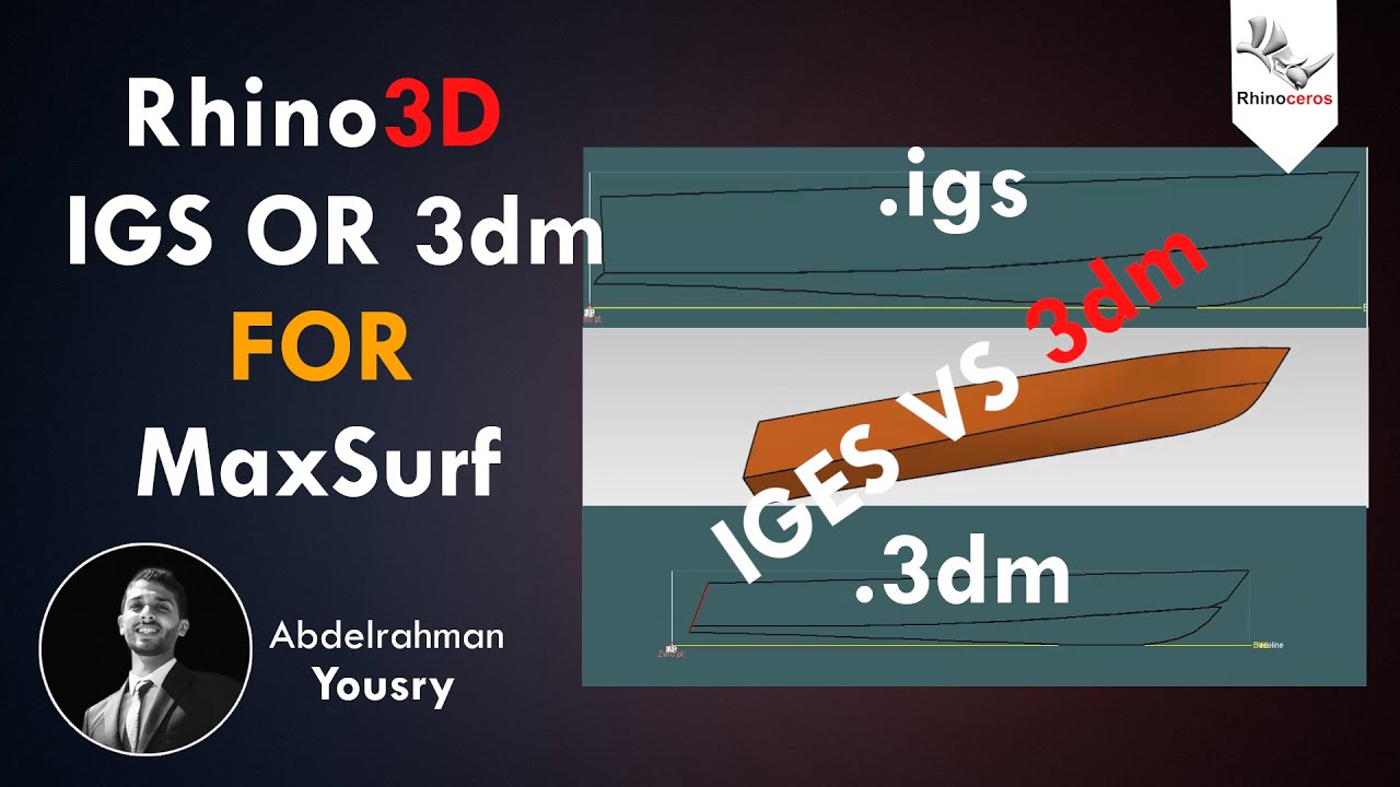 Rhino3D Igs or 3dm extension for MAXSURF Tutorial - YouTube