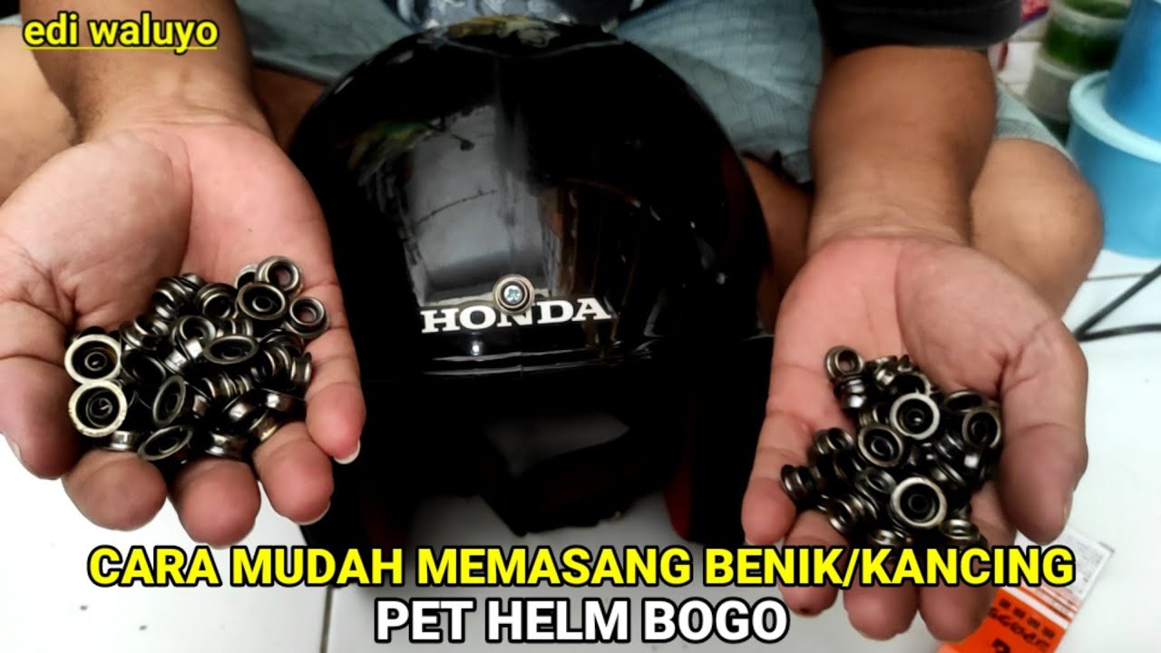 CARA MUDAH MEMASANG BENIK/KANCING PET HELM BOGO - YouTube