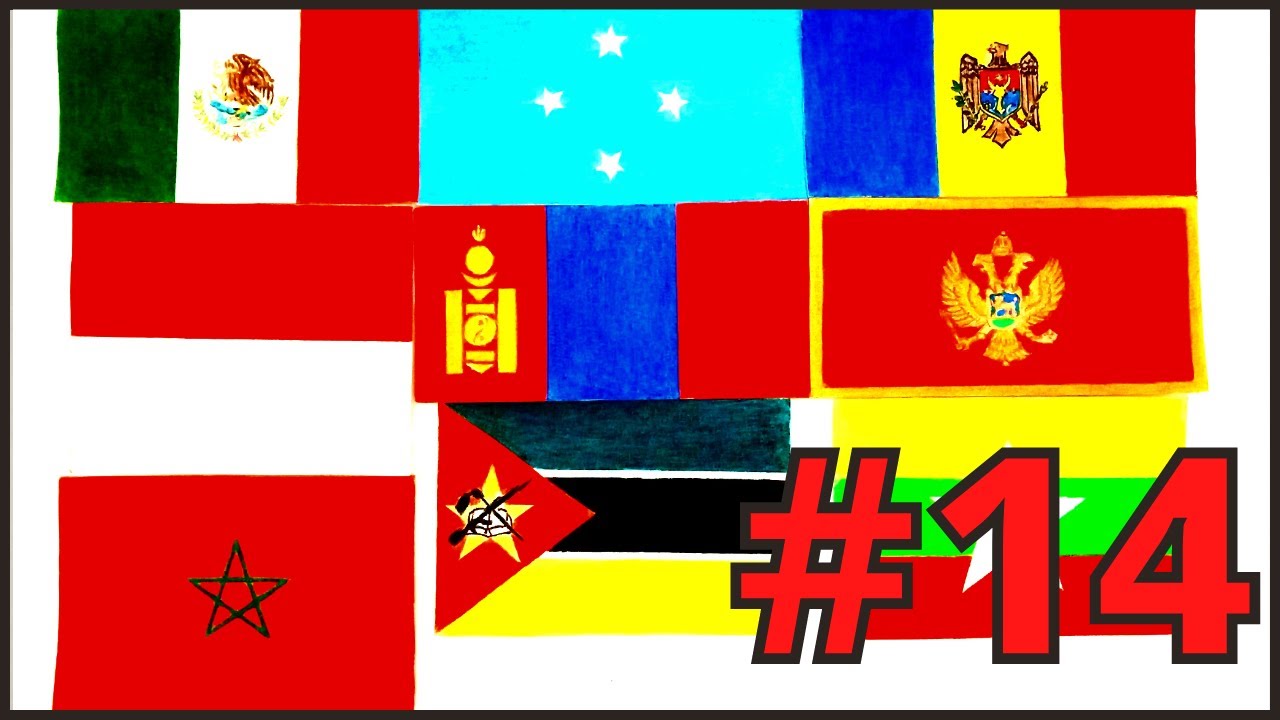 Drawing Country Flags Part 14! - YouTube