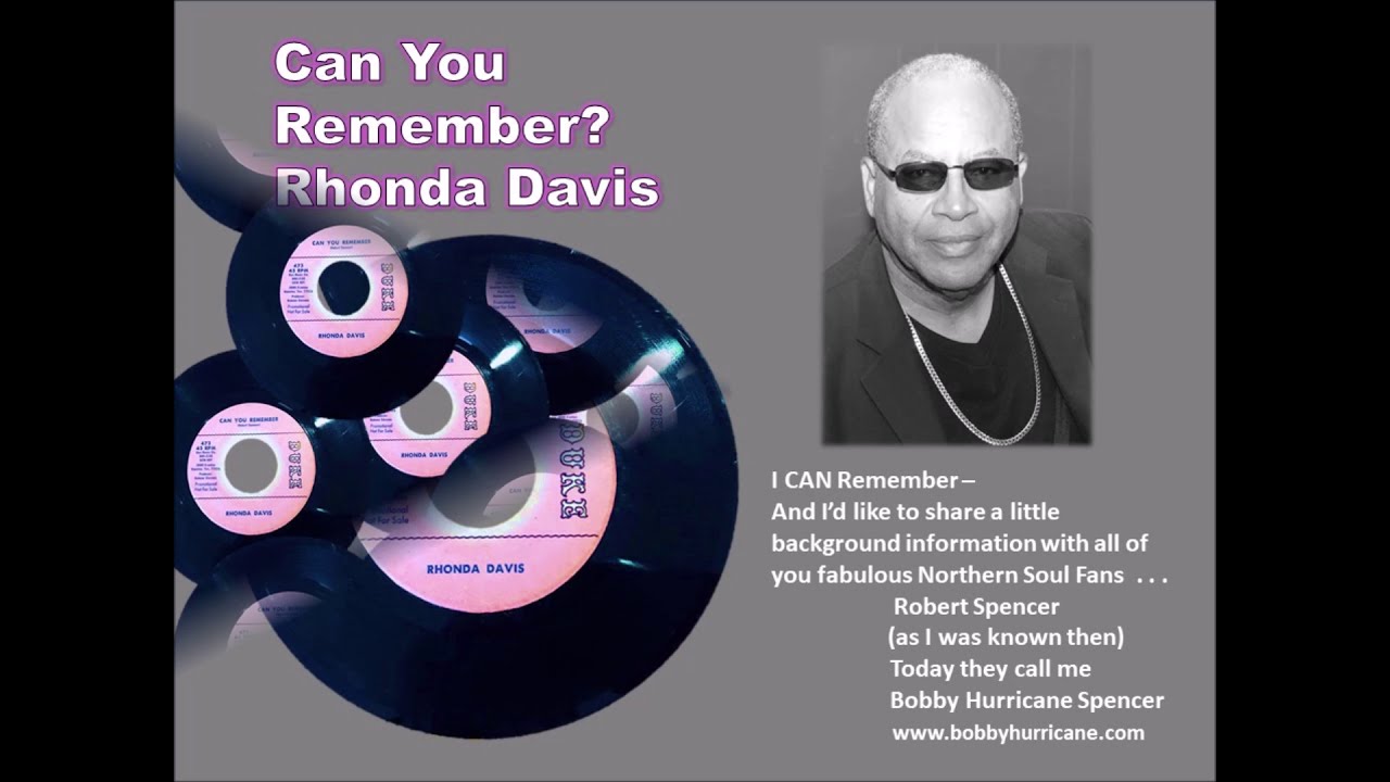Can You Remember - Rhonda Davis - YouTube