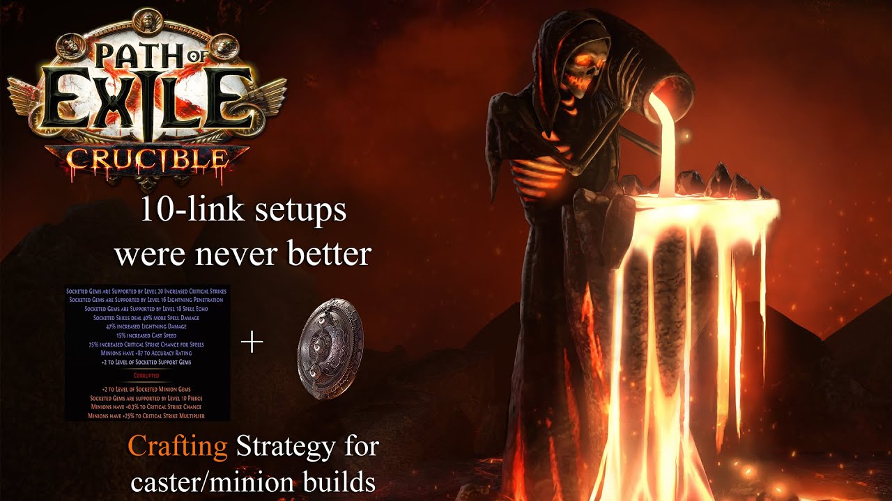 PoE 3.21 (Crucible) - In-Depth crafting guide for 11-link caster based wands - YouTube