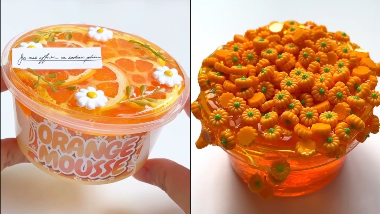 Best Ever | Satisfying | orange 🍊 Slime | ASMR | Compilation | No ...