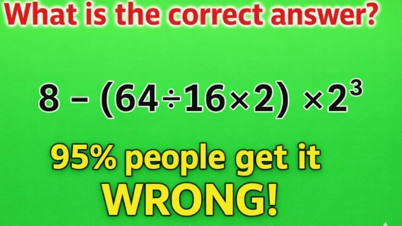 95% of People Get This Math Question Wrong! Can You Solve It?#trending ...
