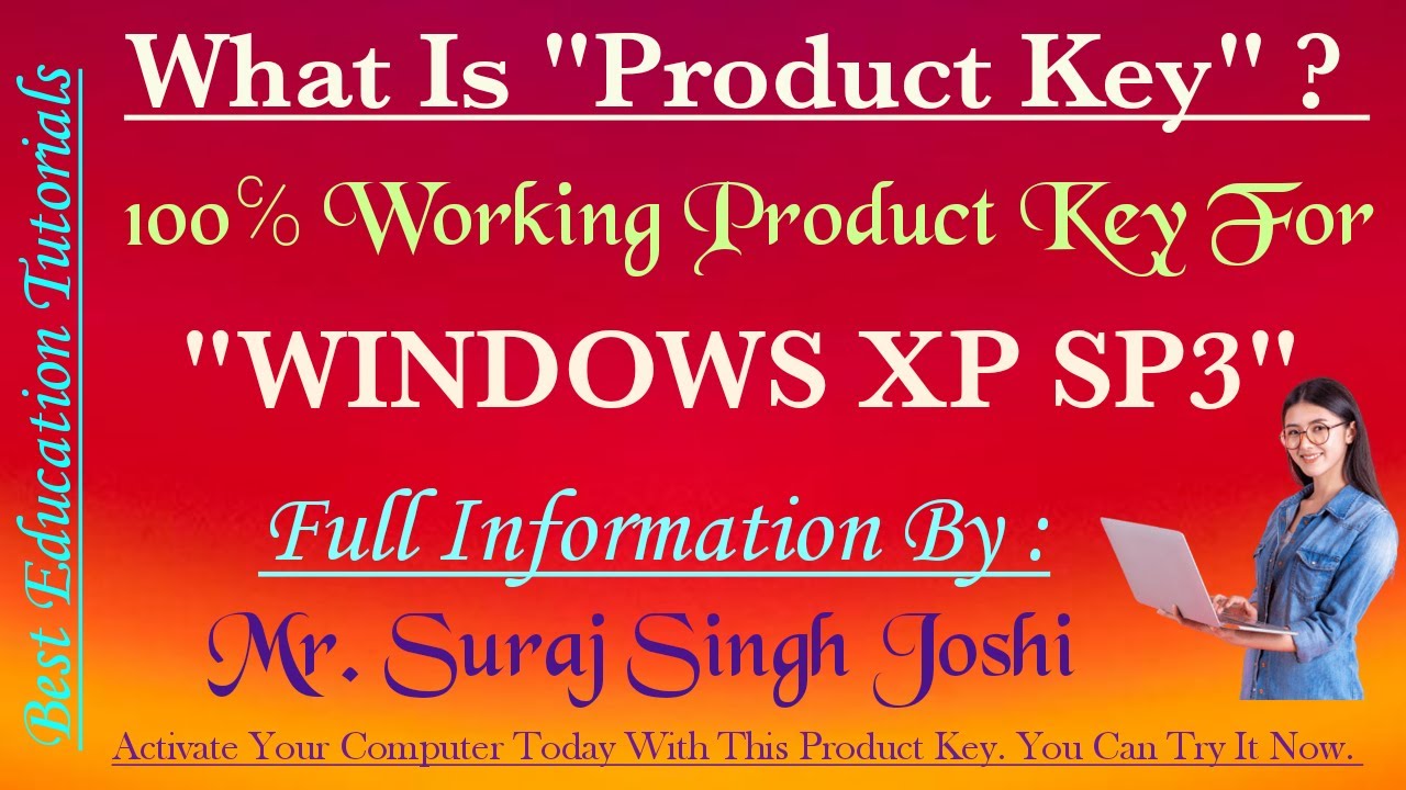 100 ℅ working product key for windows xp sp3, Install your windows xp ...