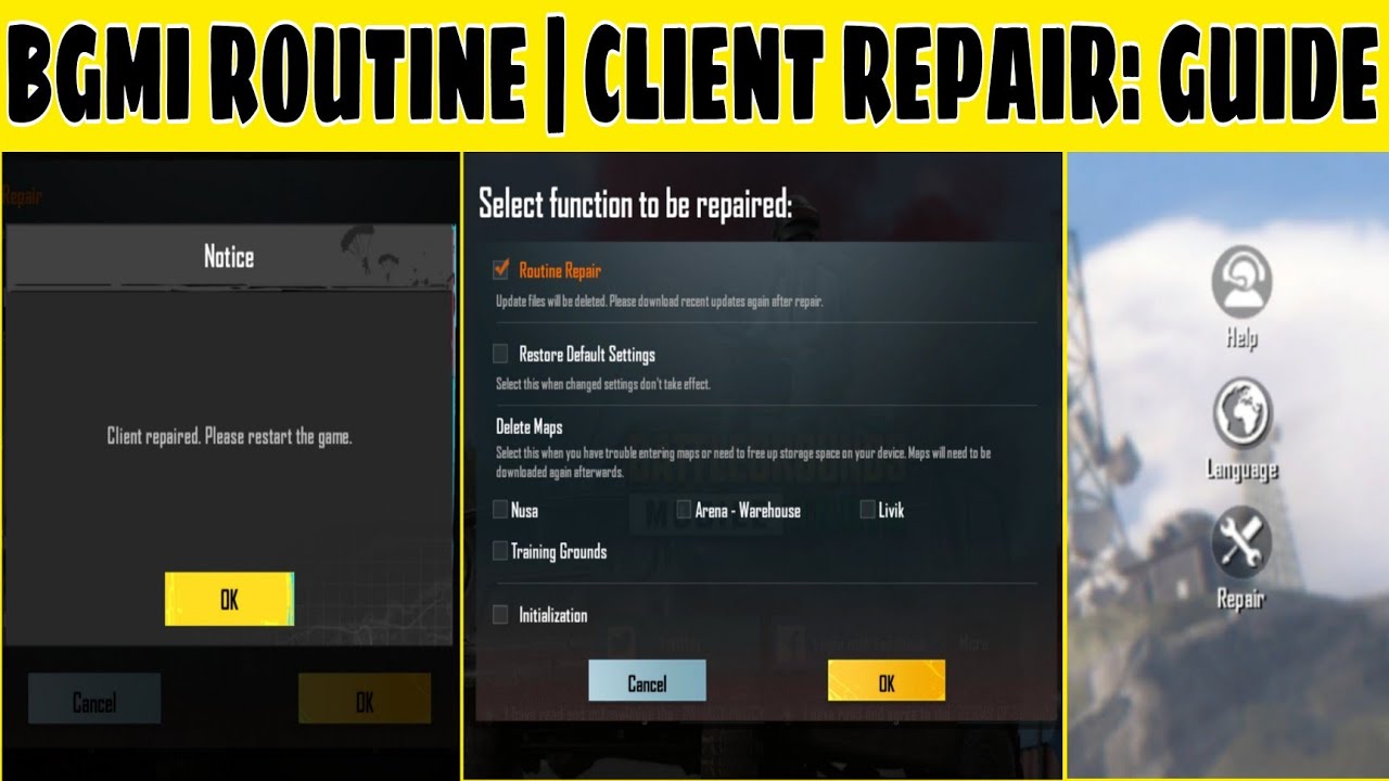 Bgmi Client Repair || Bgmi Routine Repair || How To Do Client Repair ...