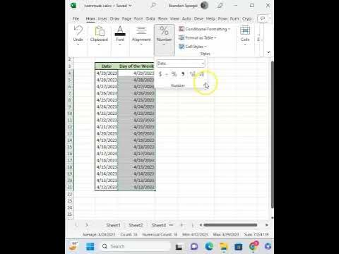 How to Format Date to be a Day of the Week in Microsoft Excel! #shorts #tutorial #exceltips ...