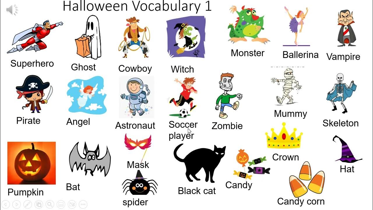 Halloween vocab 1 - YouTube