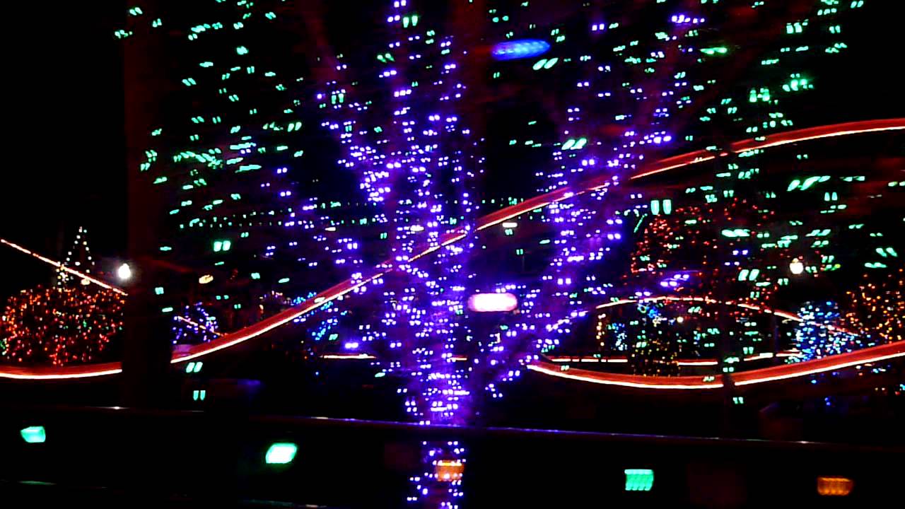 Storybook Land train ride at night, part 1, - YouTube