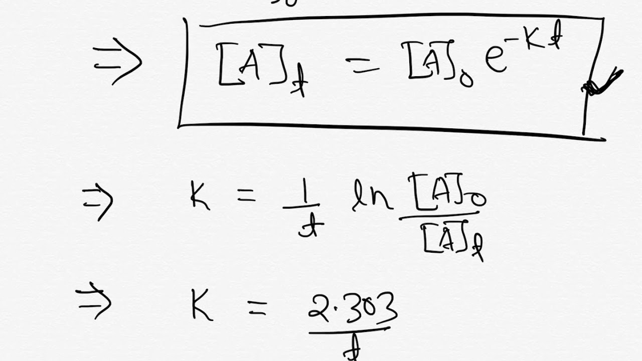 1st order kinetics lecture 7 - YouTube