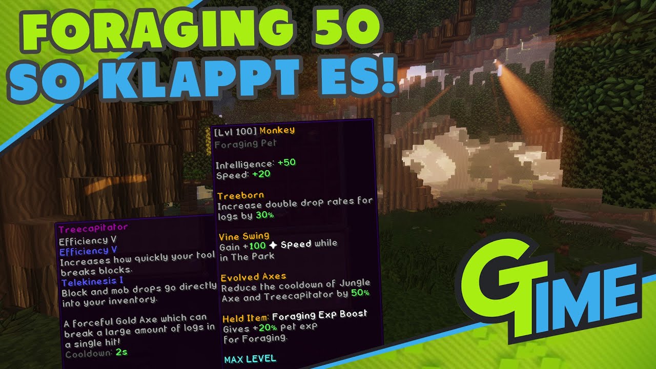 FORAGING LEVEL 50 SO KLAPPT ES! - MINECRAFT HYPIXEL SKYBLOCK DEUTSCH | GAMERSTIME - YouTube
