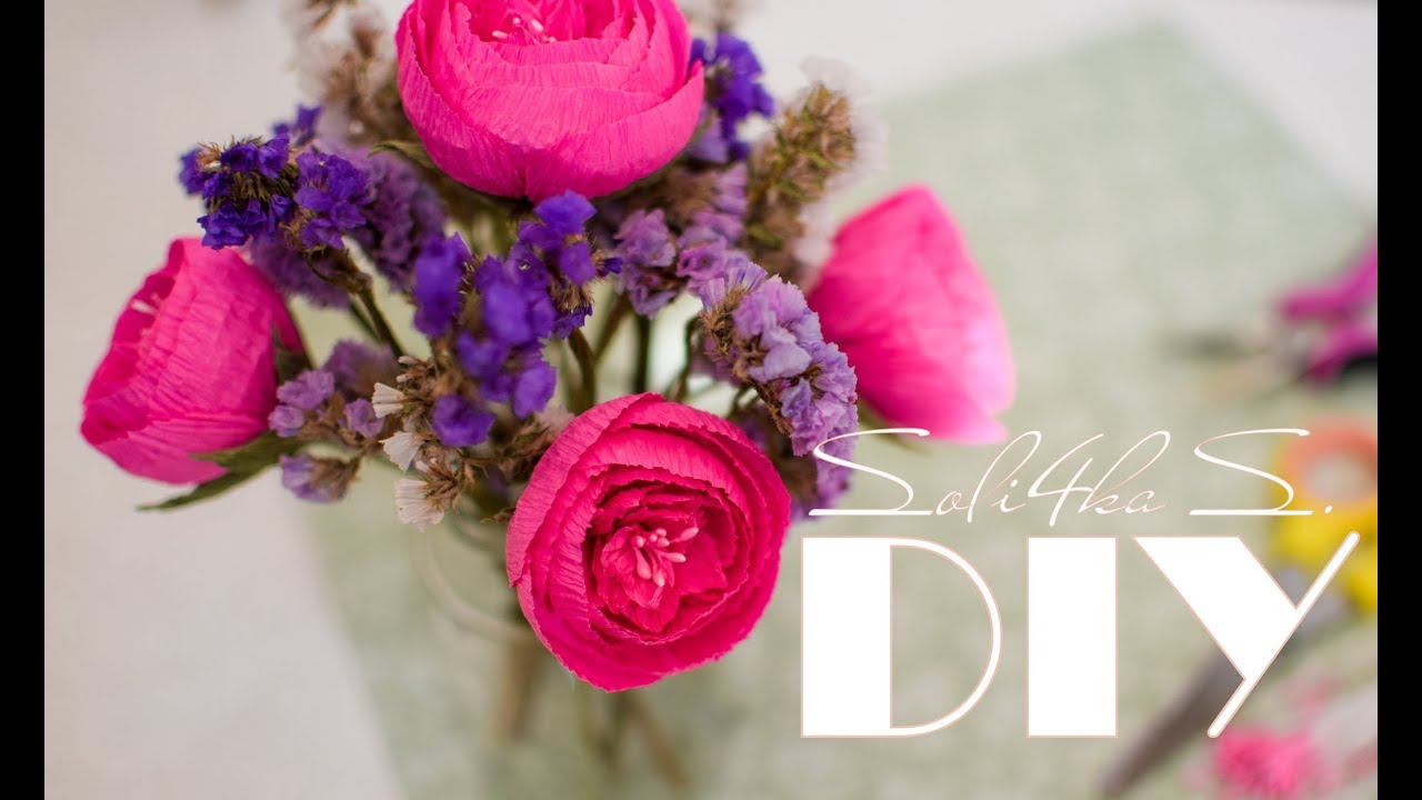 Diy Soli4ka S Трояндочка з гофропаперу роза с гофробумаги Rose Youtube
