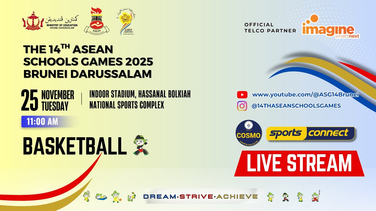 The 14th ASEAN Schools Games (ASG14), 2025, Brunei Darussalam ...
