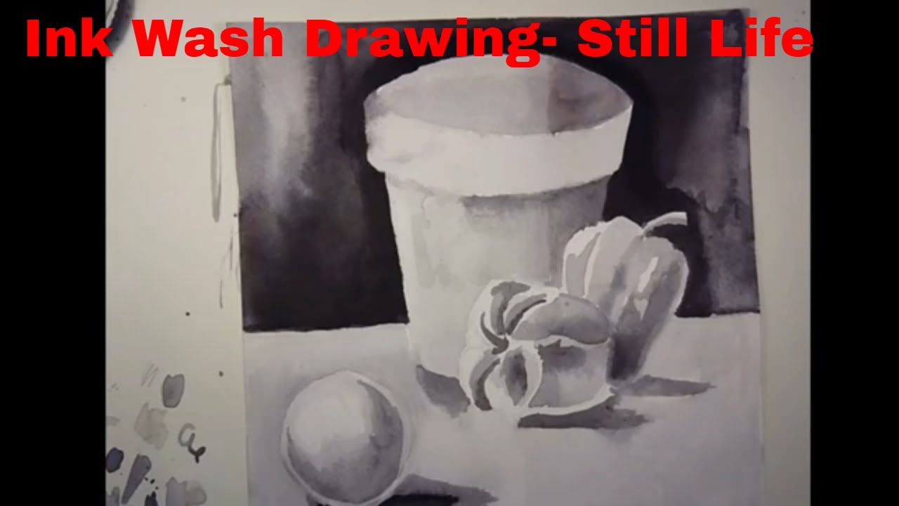 Ink Wash Drawing for Beginners - YouTube