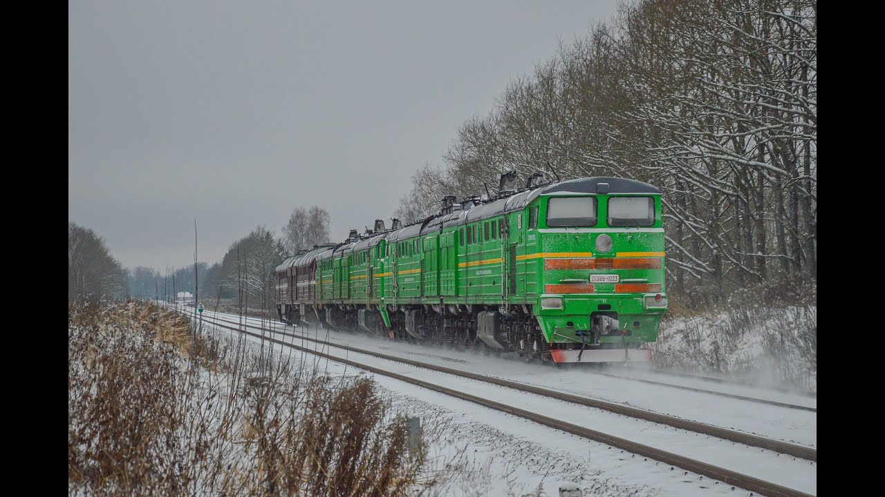 2ТЭ116-992+2ТЭ10У-0221;0223 с базы запаса || 2TE116-992 with 2TE10-0221 ...