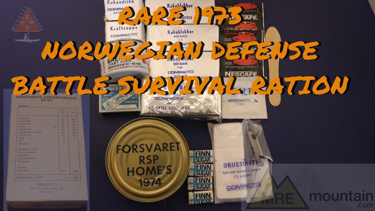 Extremely Rare 1974 Norwegian Defense Battle Survival Ration - YouTube