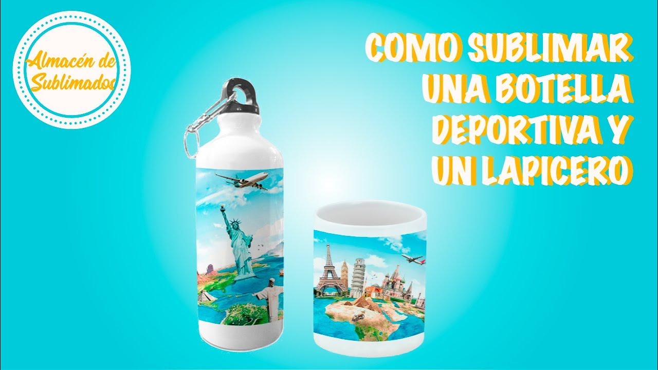 Como sublimar botellas de aluminio deportivas - YouTube