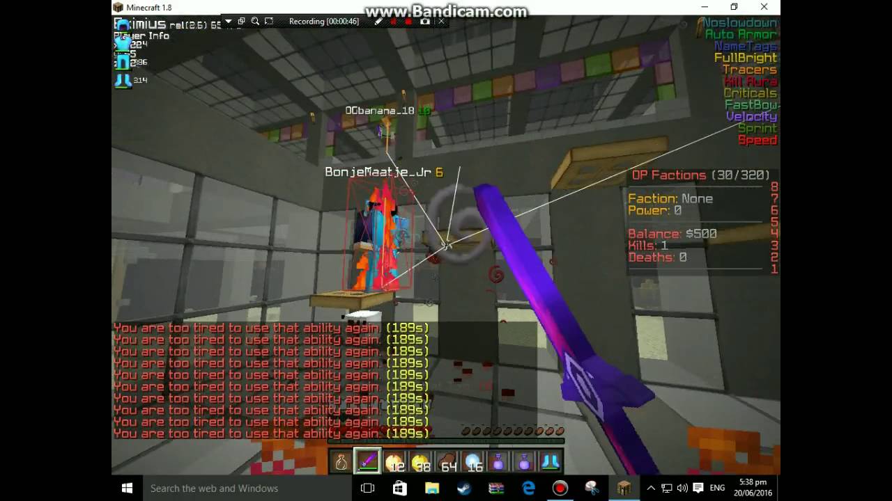 Minecraft PvP with hacks - YouTube