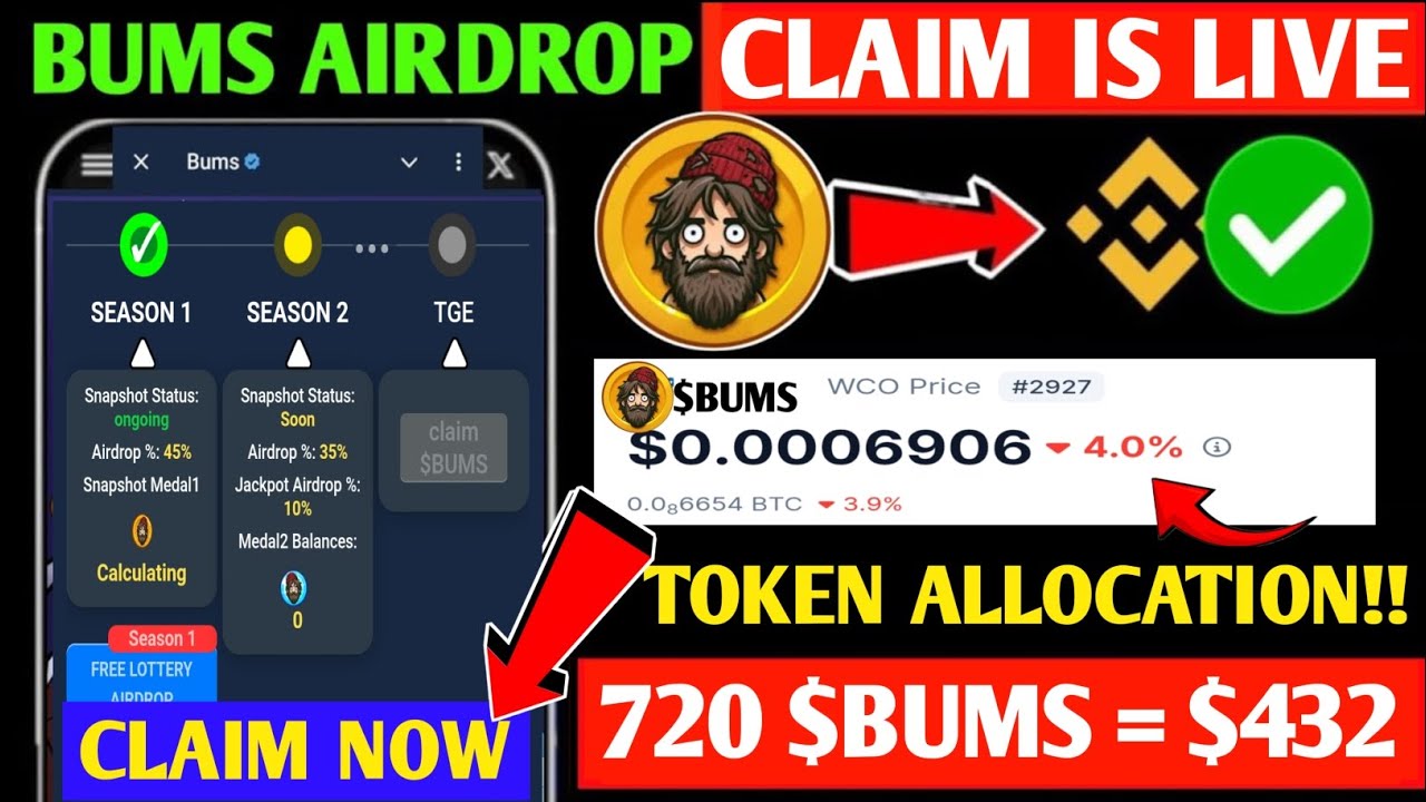 Bums Session One Airdrop Live | Check Bums Airdrop Allocation | Bums ...