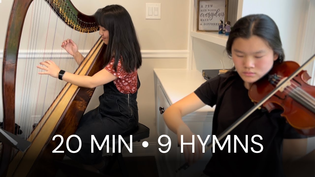 9 Hymns | Harp & Violin Duet | the Bible Stands | Thank You Lord | How ...