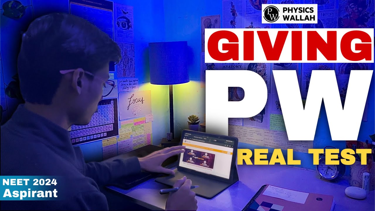 Giving PW Real test😮‍💨 | NEET 2024 Aspirant - YouTube