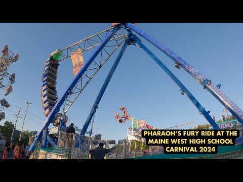 Pharaoh's Fury Ride At The Maine West High School Carnival 2024 - YouTube