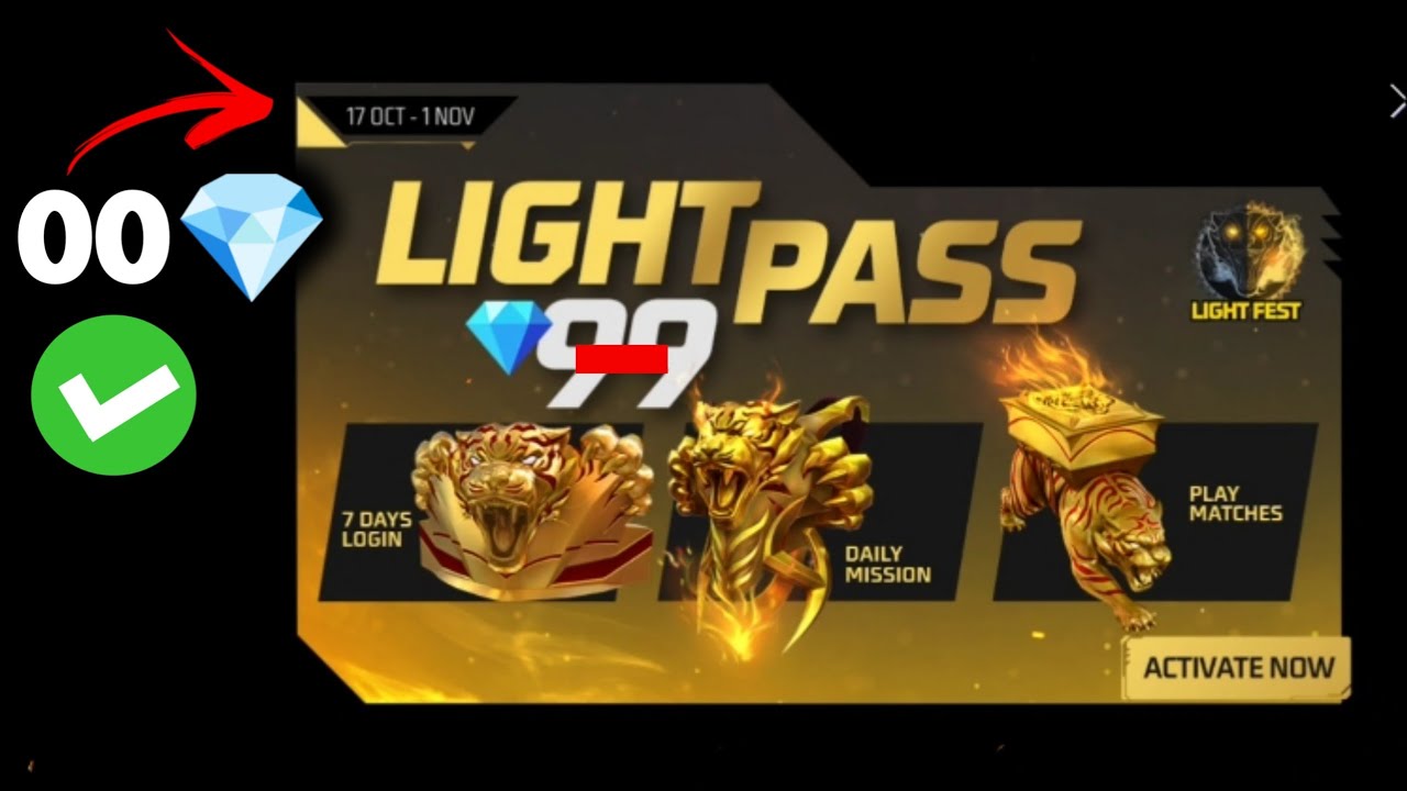 LIGHT PASS EVENT FREE FIRE || LIGHT PASS EVENT IN LIGHT FEST - YouTube