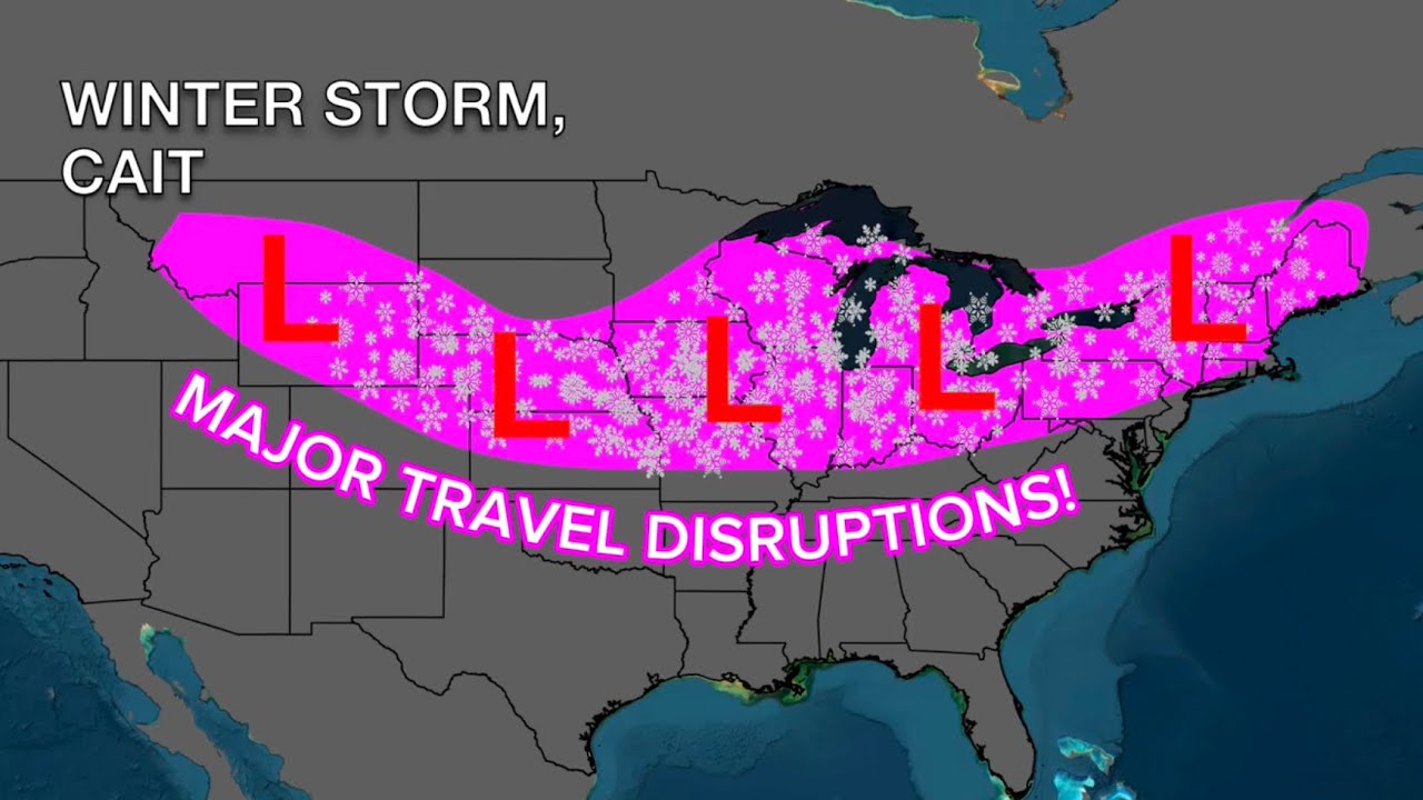 Winter storm, Cait to slow down travel in MAJOR way - YouTube