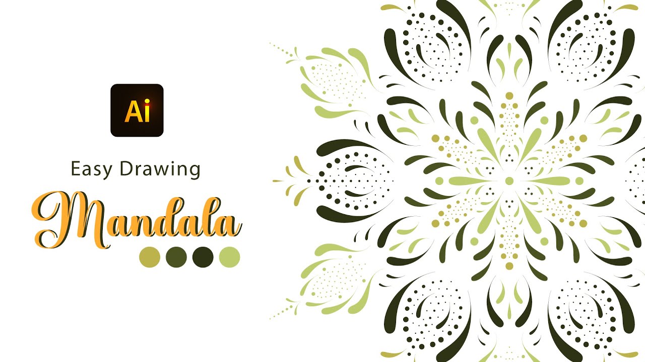 Easy Way to make a Guide and Draw Mandala | Illustrator Tutorial - YouTube