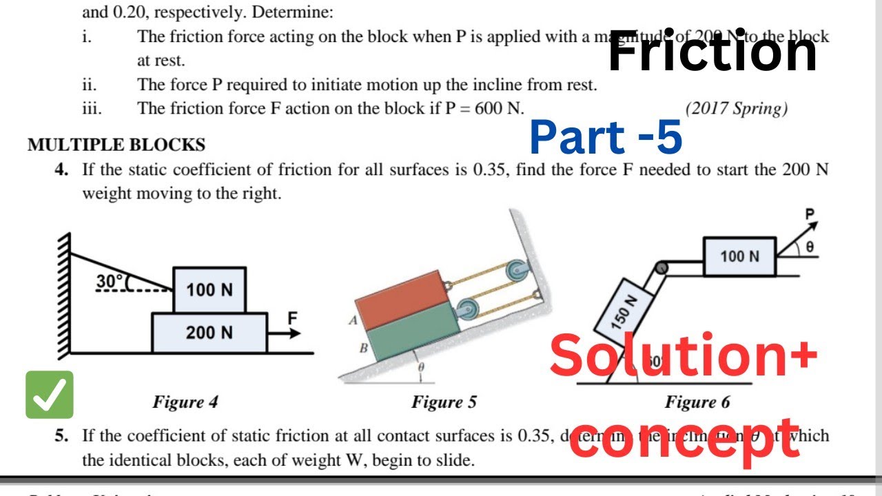 Applied mechanics। Friction। Solution with full concept in Nepali ...