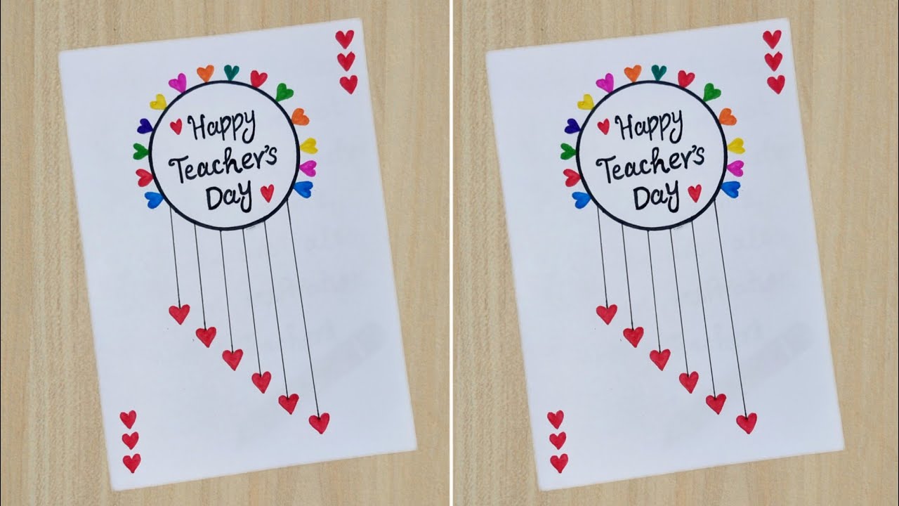 Teacher's Day Card From White Paper ||Teachers Day Greeting Card ...