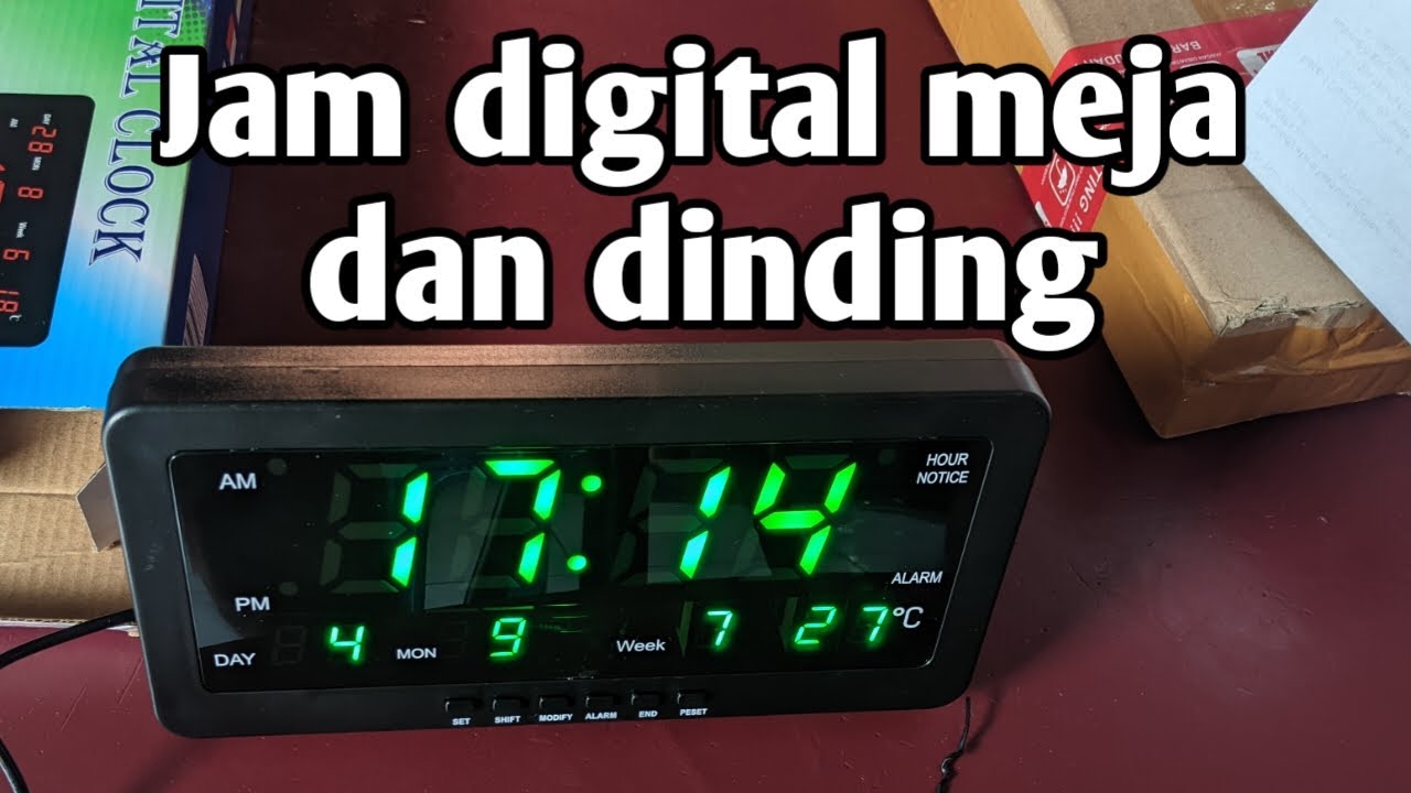 Jam Digital Meja Dan Dinding - Digital Clock 1008 LED - YouTube