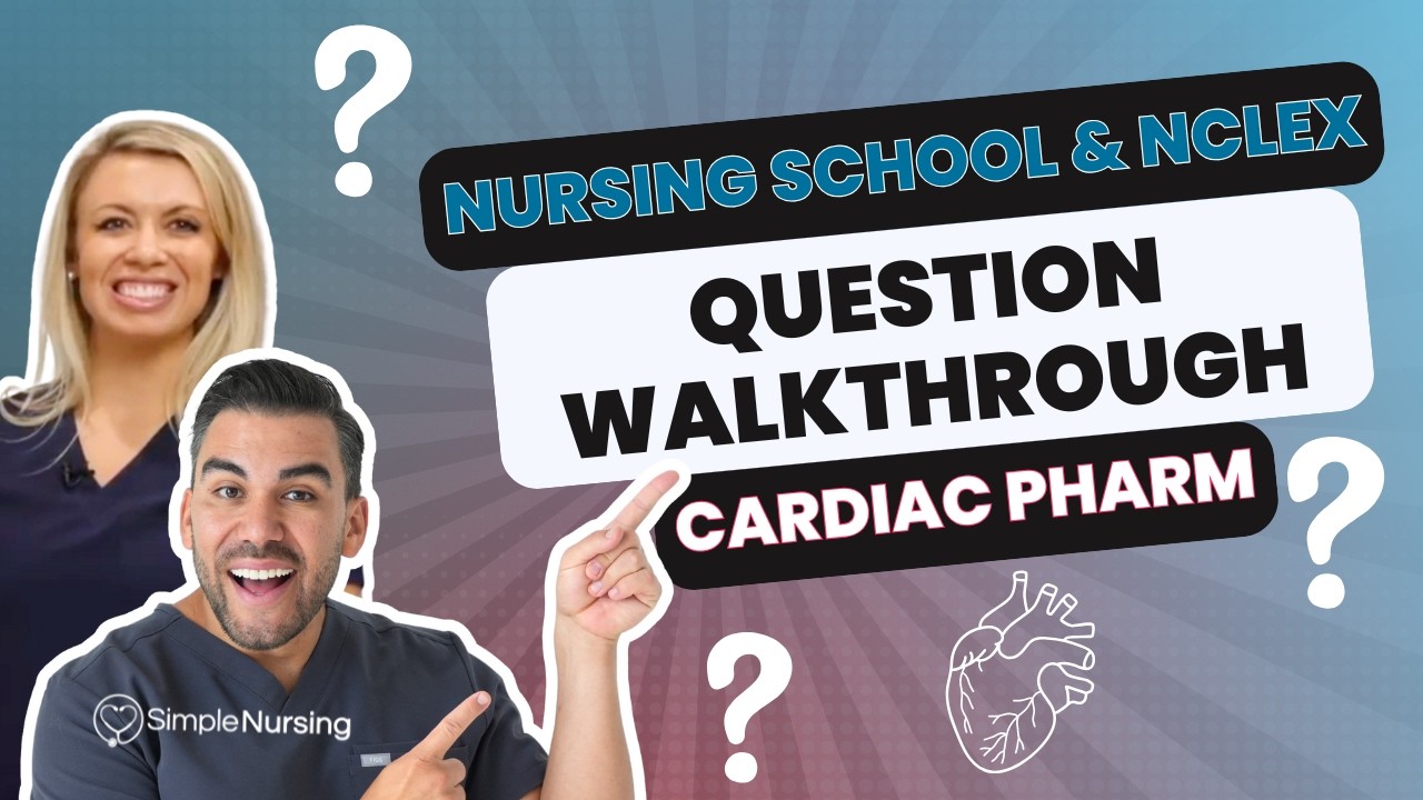 Cardiac Pharmacology NCLEX-Style Practice Questions | Critical Thinking ...