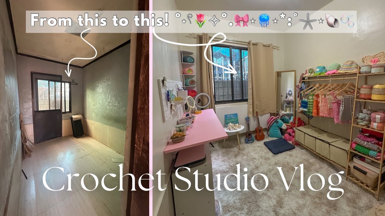 Turning a Tiny Room into My Dream Crochet Studio! Crochet Studio ...